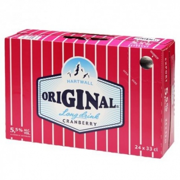 Hartwall Original Long Drink Cranberry 5,5% 24x33cl - Juomatnetista